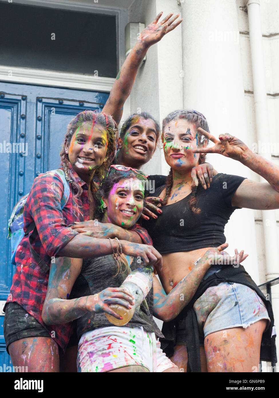 London, UK. 28 August 2016. The traditional early morning Jouvert ...