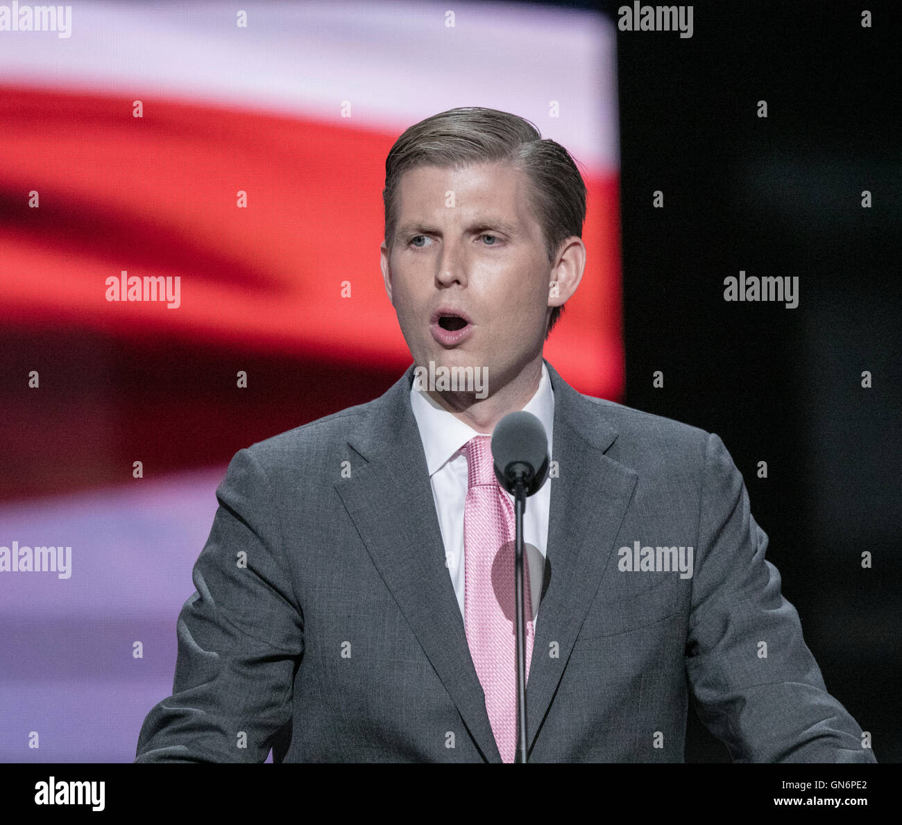 Cleveland, Ohio, USA, 20th July, 2016 Eric Trump addresses the ...