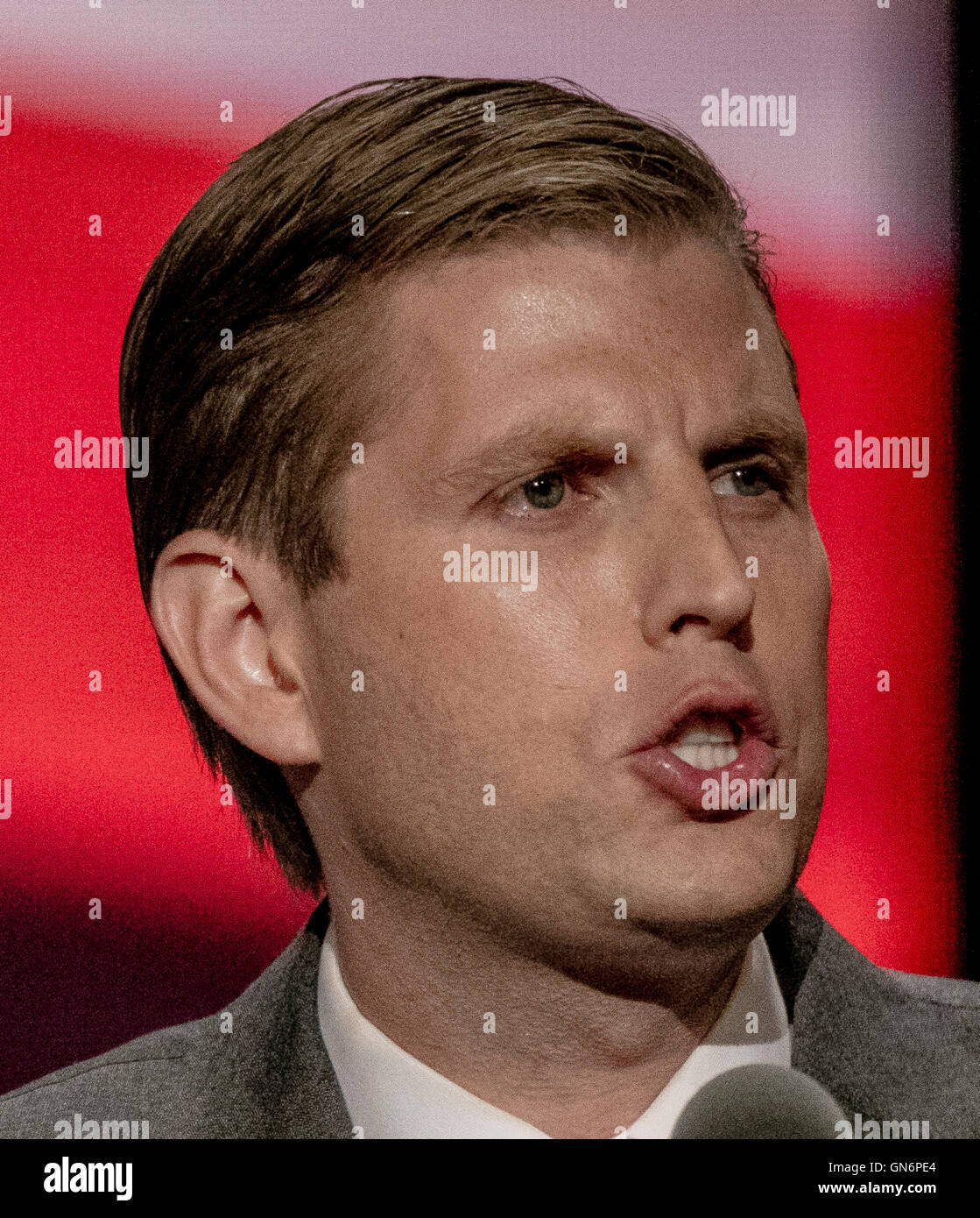 Cleveland, Ohio, USA, 20th July, 2016 Eric Trump addresses the ...