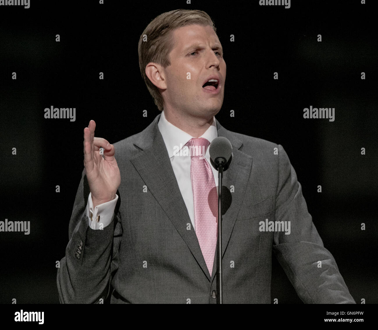 Cleveland, Ohio, USA, 20th July, 2016 Eric Trump addresses the ...