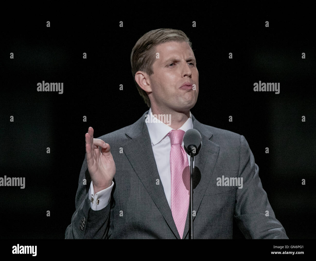Cleveland, Ohio, USA, 20th July, 2016 Eric Trump addresses the ...