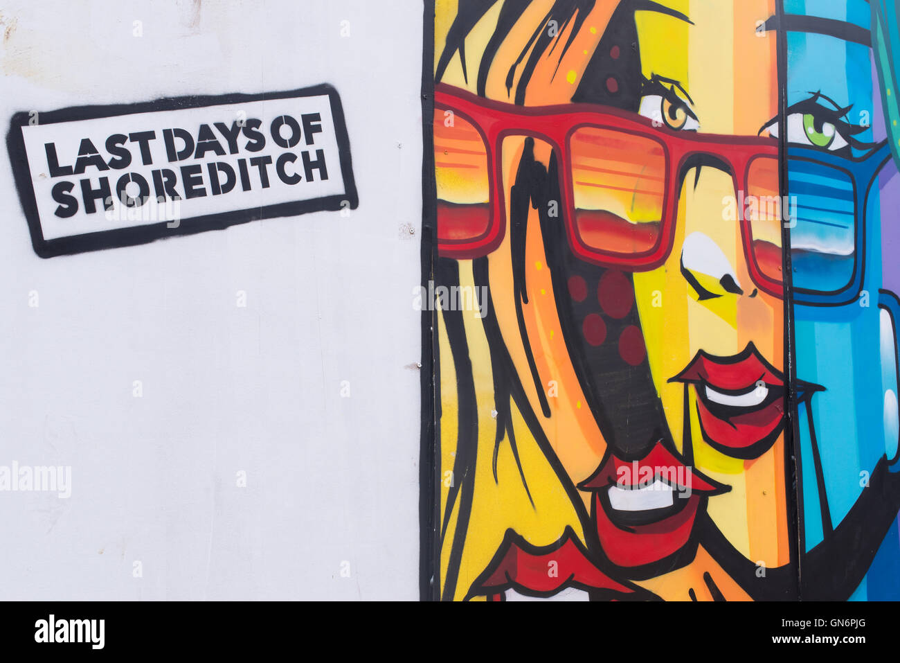 Graffiti representing cool girls with sunglasses and words Last Days of ...