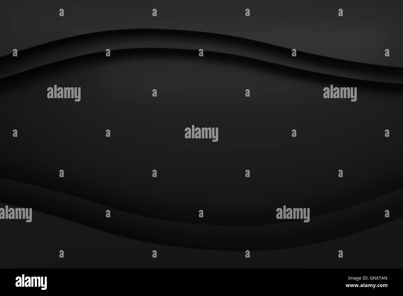 black layer layout curve paper material background 3d render Stock ...