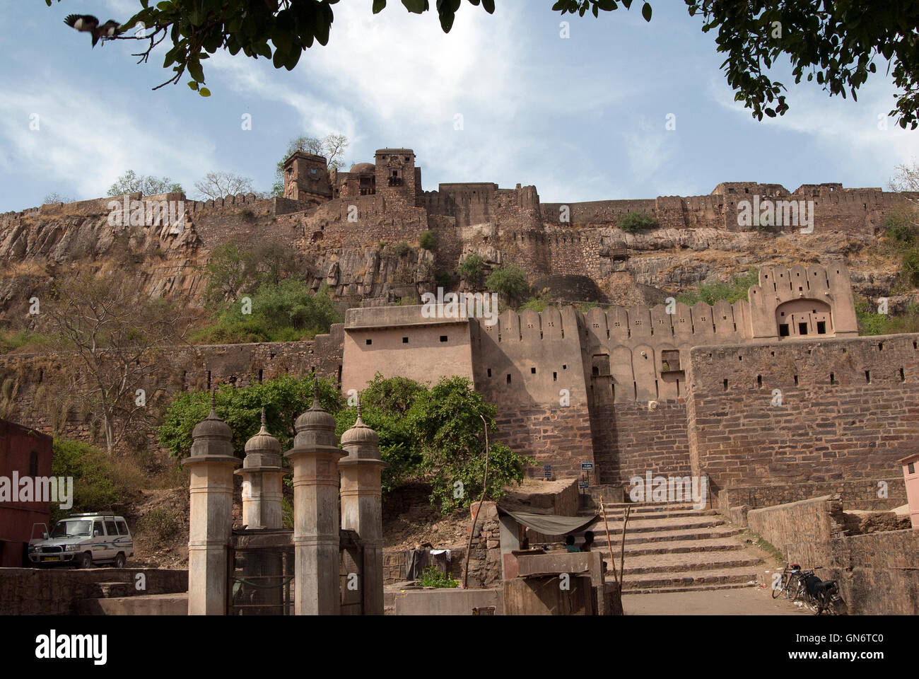 The image of Ranthambore fort in national park, Rajasthan, India Stock ...