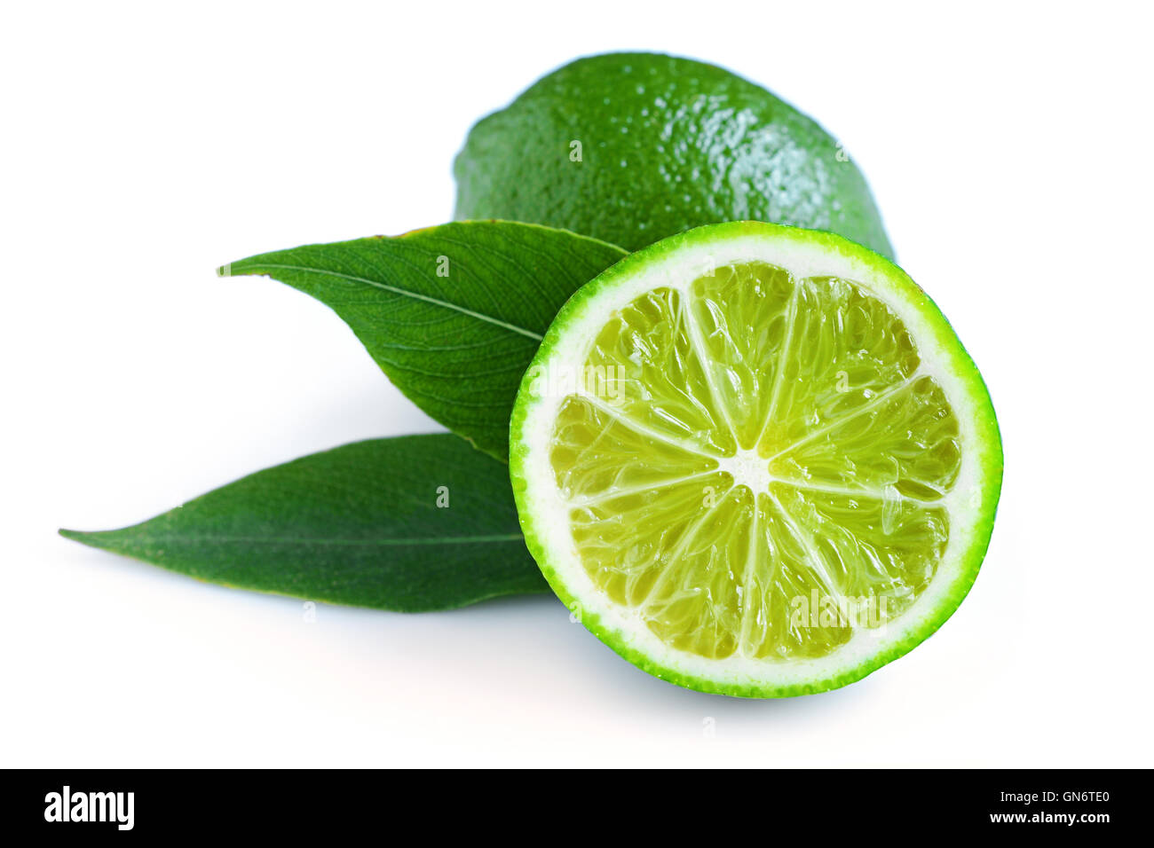 Fresh lime isolated on a white background Stock Photo - Alamy