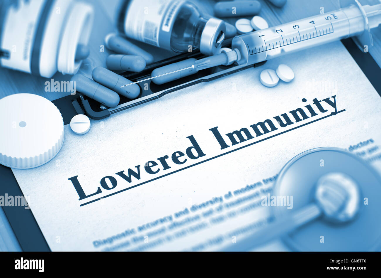 Lowered Immunity. Medical Concept. 3D Rendering Stock Photo - Alamy