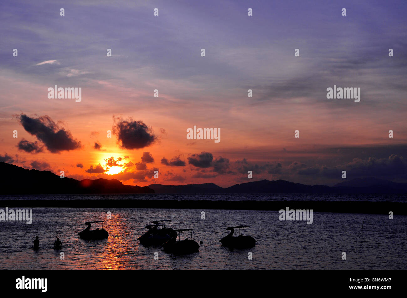 Sunset in Ulee Lheue Beach Stock Photo - Alamy