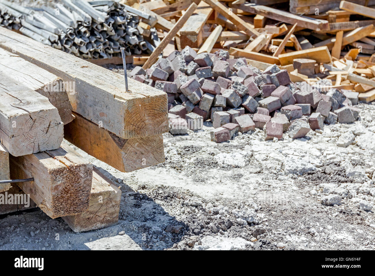 Various type of goods for different usage are selected and piled ...