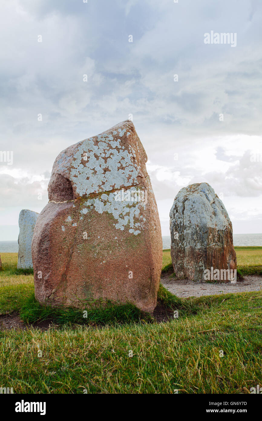 A view of Ale's stones lined up next to each other Stock Photo - Alamy