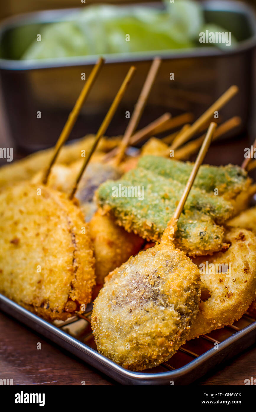 Assorted Skewers, Osaka, Japan Stock Photo - Alamy