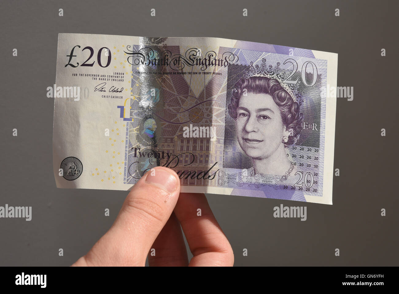 20 pound sterling note hi-res stock photography and images - Alamy