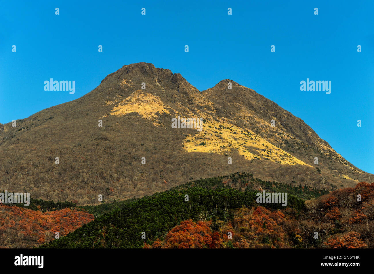 Mount Yufu in Autumn, Yufu, Japan Stock Photo - Alamy