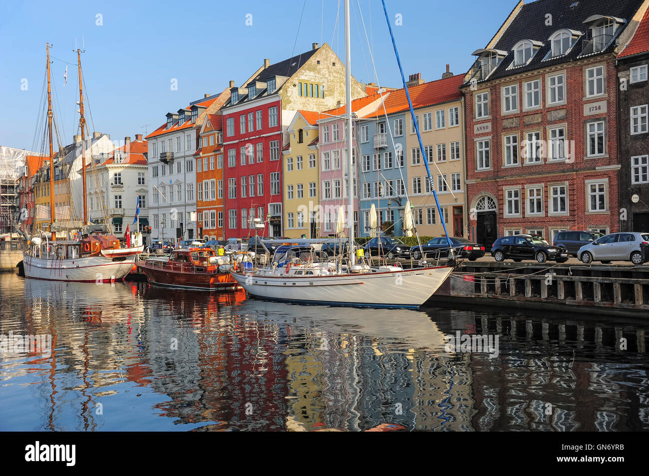 Canal of Nyhavn, Copenhagen, Denmark Stock Photo - Alamy