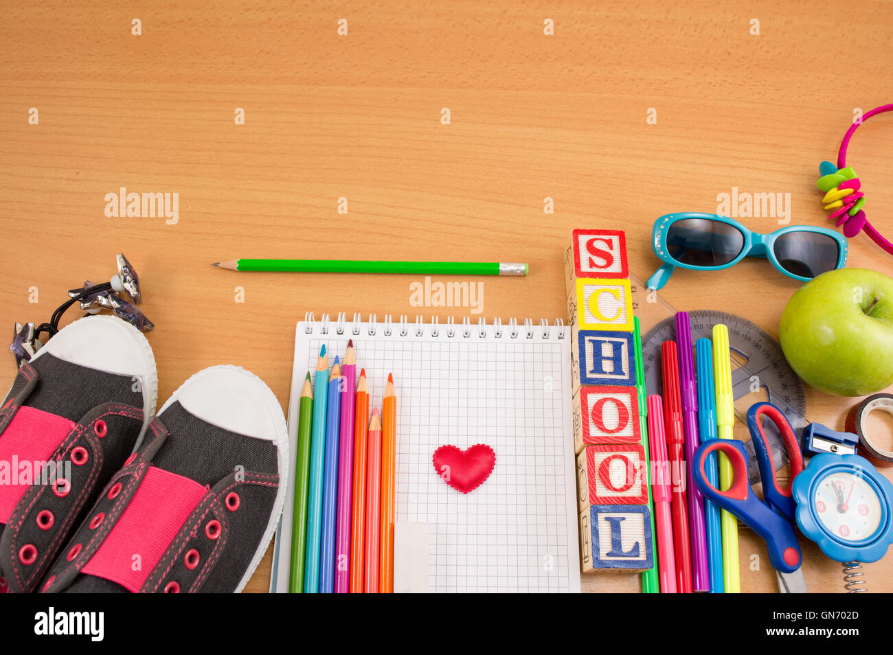 School objects hi-res stock photography and images - Alamy