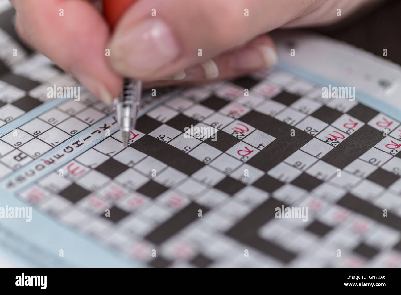 Hand crossword puzzle hi-res stock photography and images - Alamy