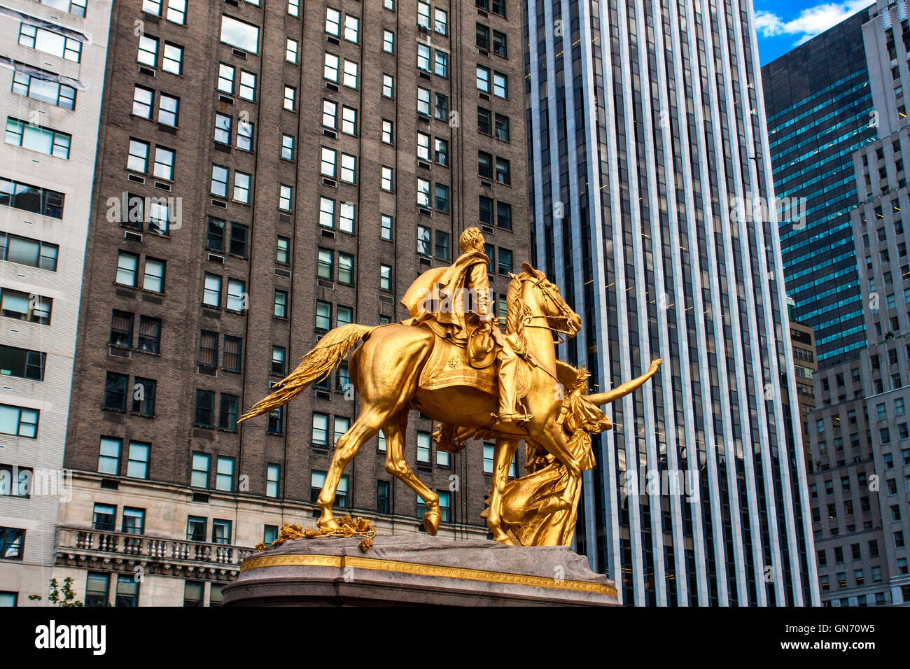 General William Tecumseh Sherman Monument in New York City Stock Photo ...