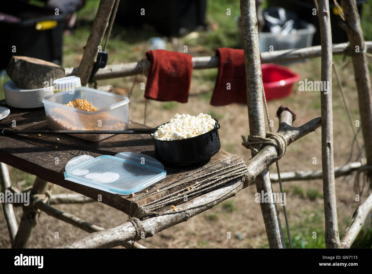 Popcorn roasting at The Lost Gardens of Heligan as part of their ...