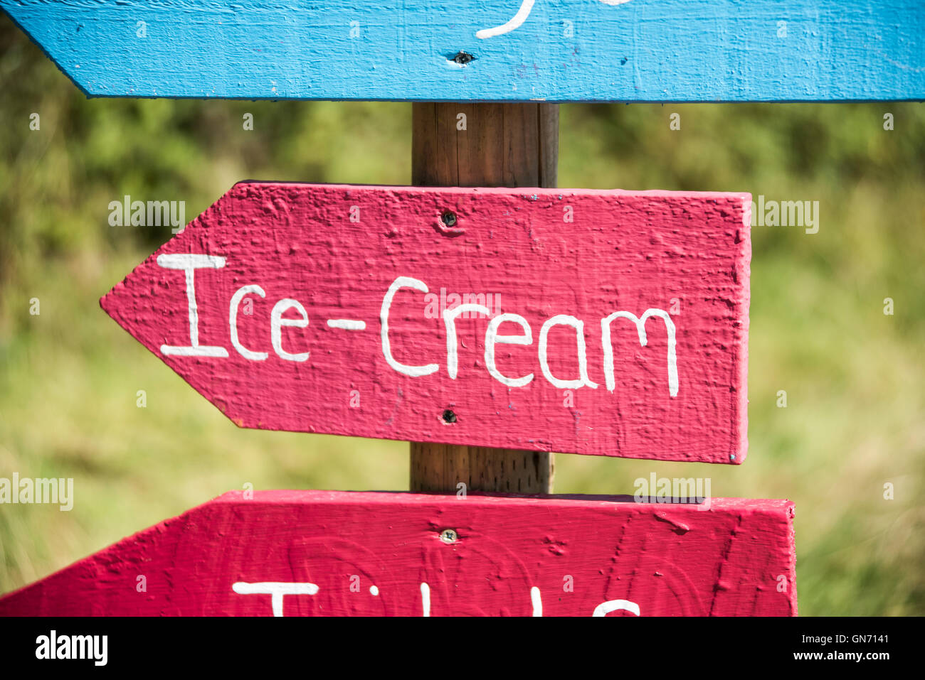 An Ice Cream sign Stock Photo - Alamy
