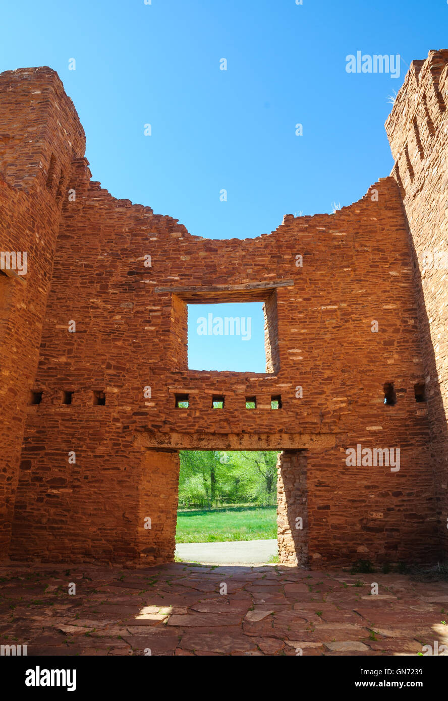 Quarai Ruins in Salinas Pueblo Missions National Monument Stock Photo ...
