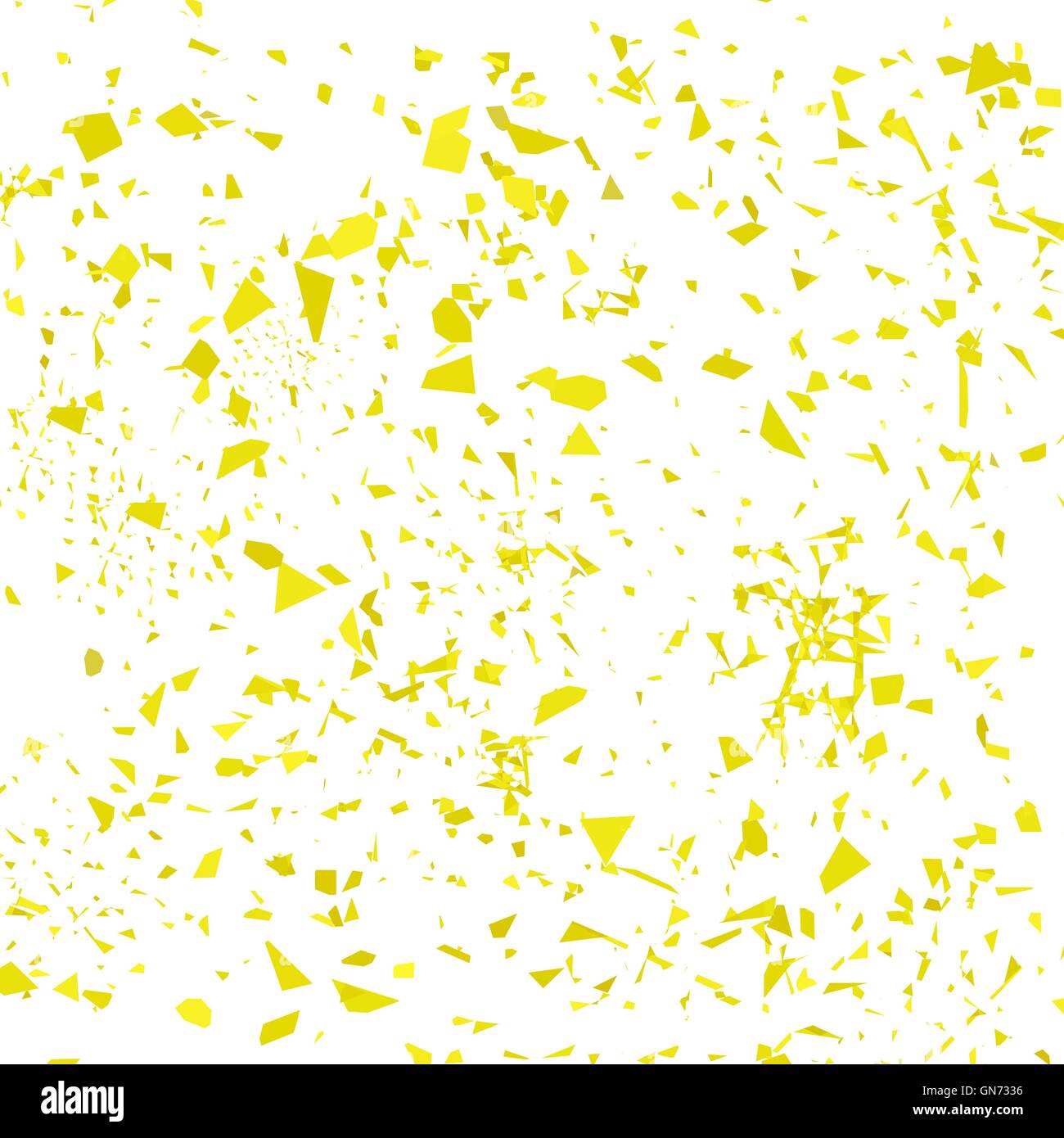 Yellow Confetti Isolated. Set of Particles Stock Vector Image & Art - Alamy