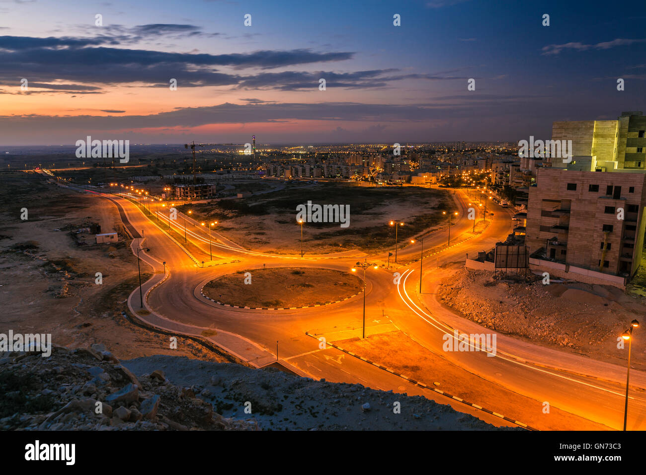 landscape outskirts of the city on sunset background Stock Photo - Alamy