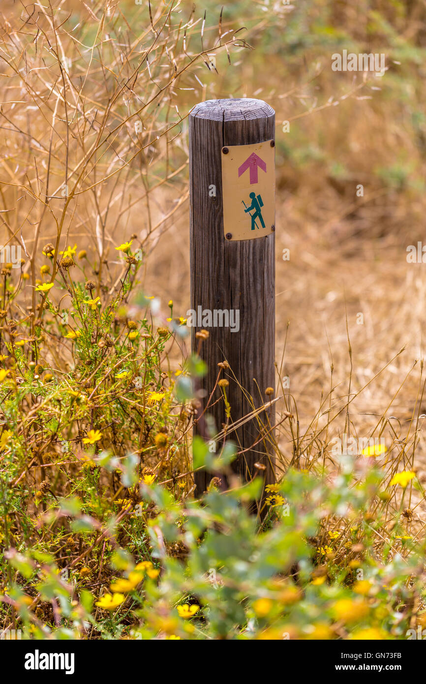 Wooden post nature trail hi-res stock photography and images - Alamy