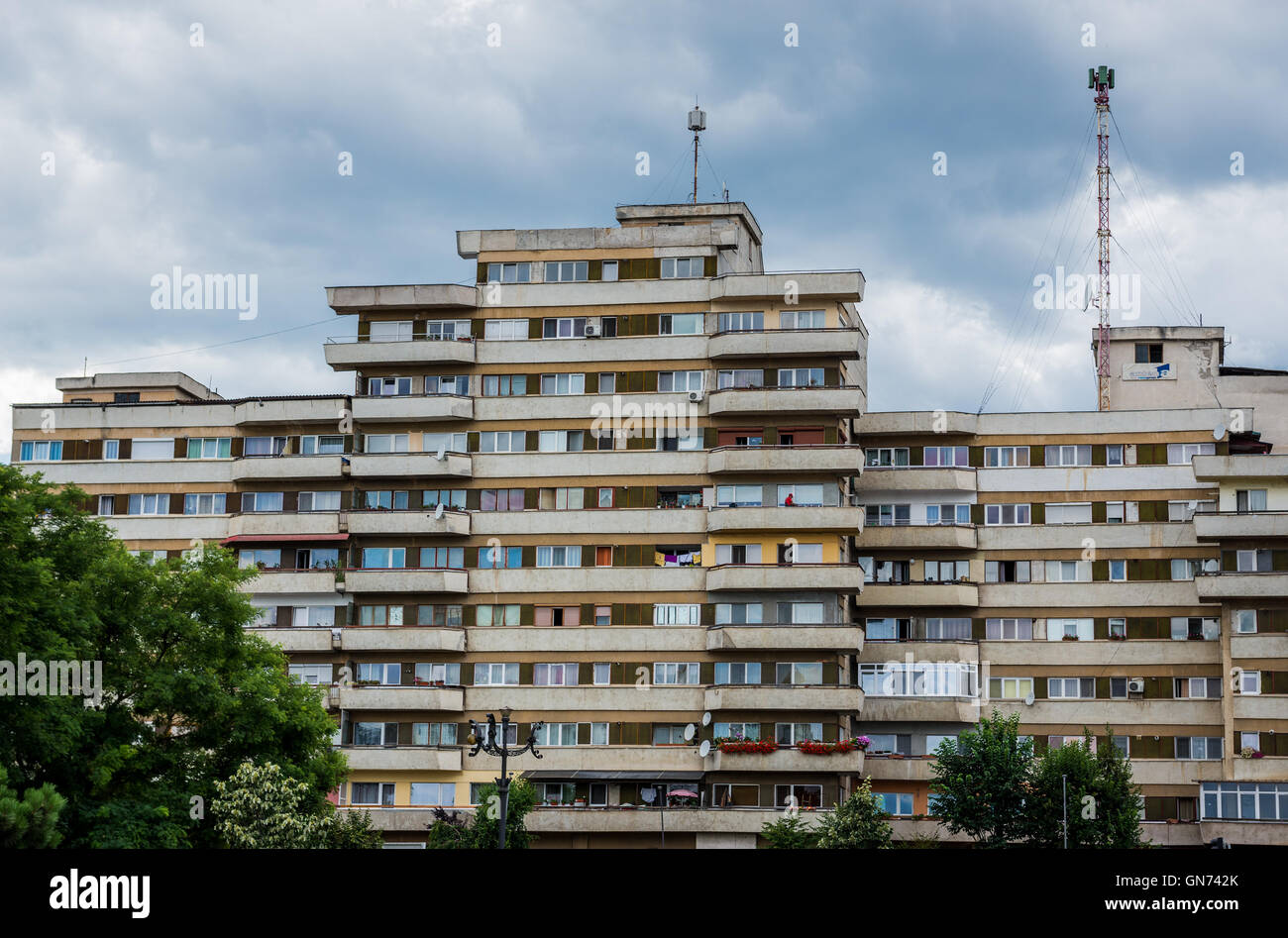 House of flats from communism period in Alba Iulia city in Romania ...