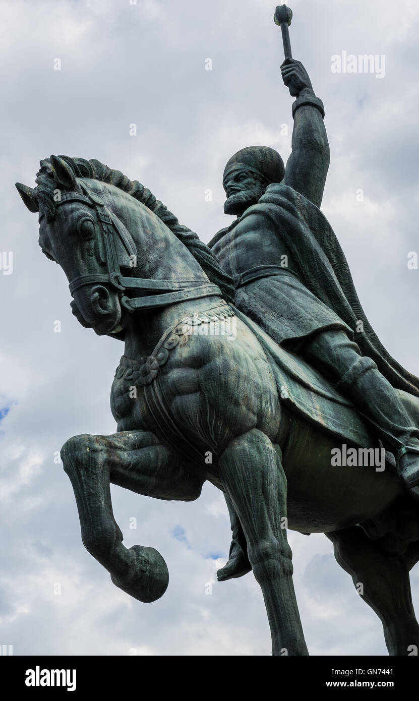 Statue of Michael the Brave in Citadel of Alba Iulia city in Romania ...