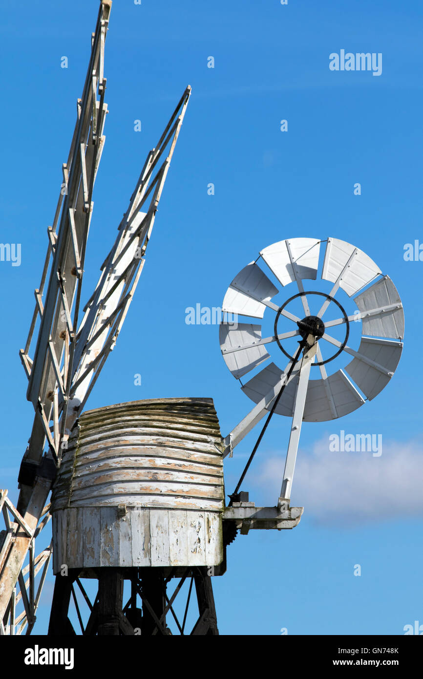 Close-up of windmill fantails on the Norfolk Broads Stock Photo - Alamy