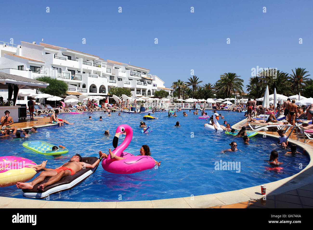 Holidays destinations ibiza pool vacations hi-res stock photography and ...