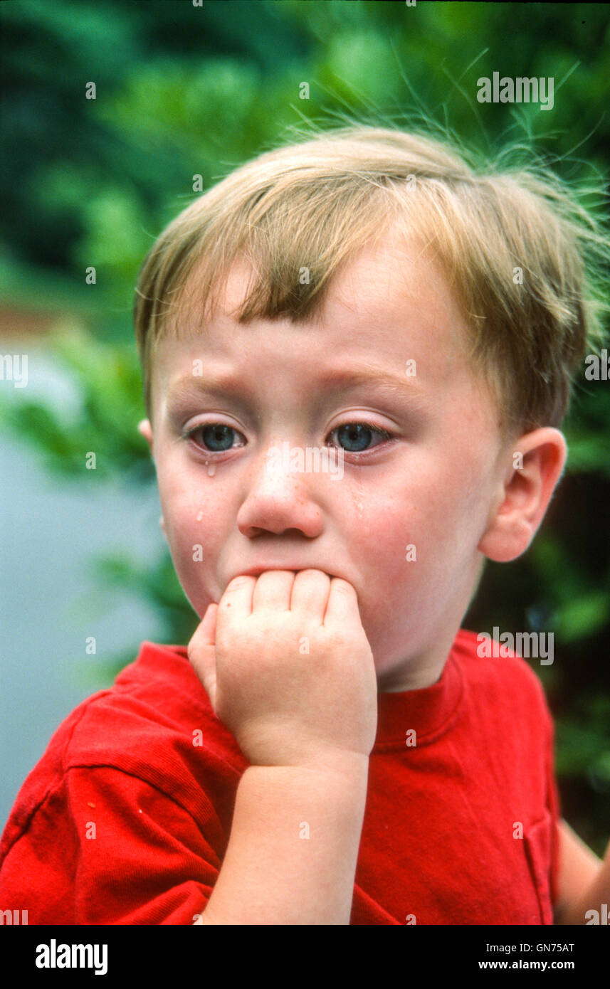 Young boy vents his frustration with crying and tears Stock Photo - Alamy