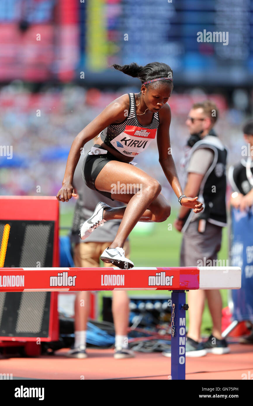Purity KIRUI competing in the Women's 3000m Steeplechase, IAAF Diamond ...