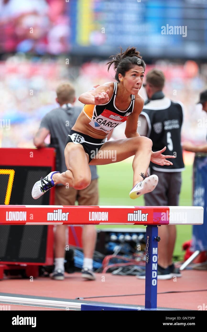 Stephanie GARCIA competing in the Women's 3000m Steeplechase, IAAF ...