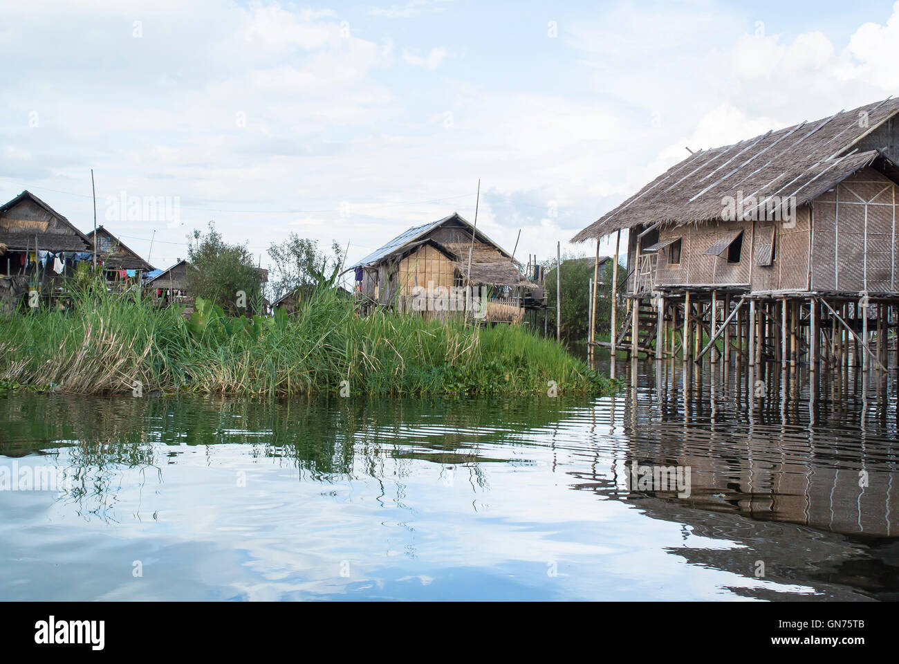 Stilt Homes on Inle Lake, Myanmar Stock Photo - Alamy