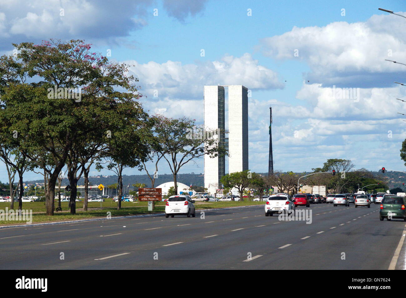 Brasilia capital of Brazil general view near the congress building ...