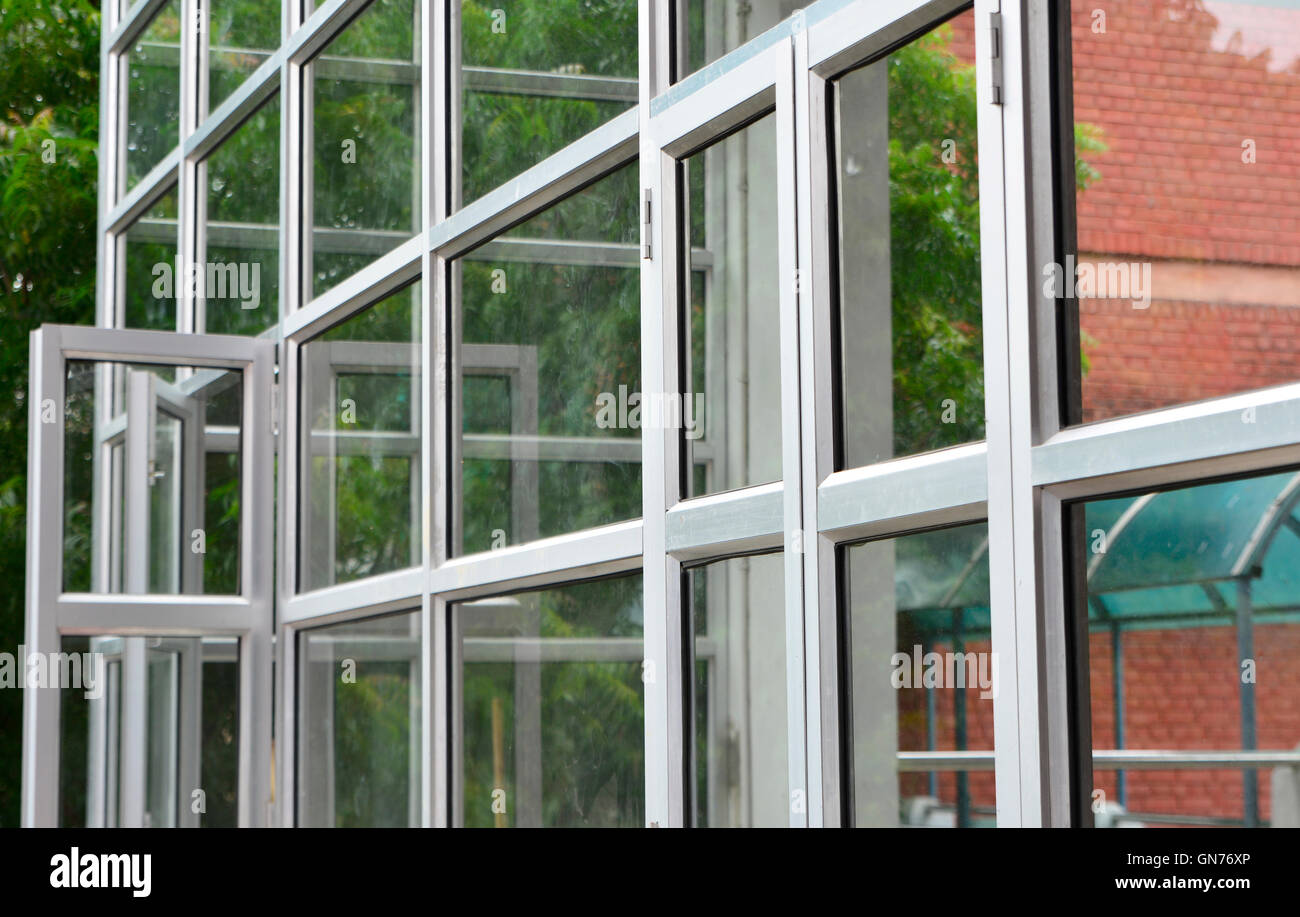 Modern office window Stock Photo - Alamy