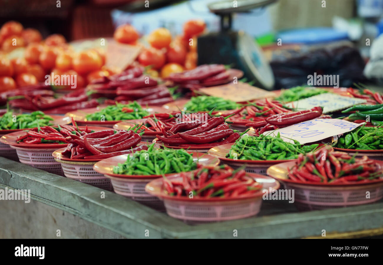 Traditional asian market Stock Photo - Alamy