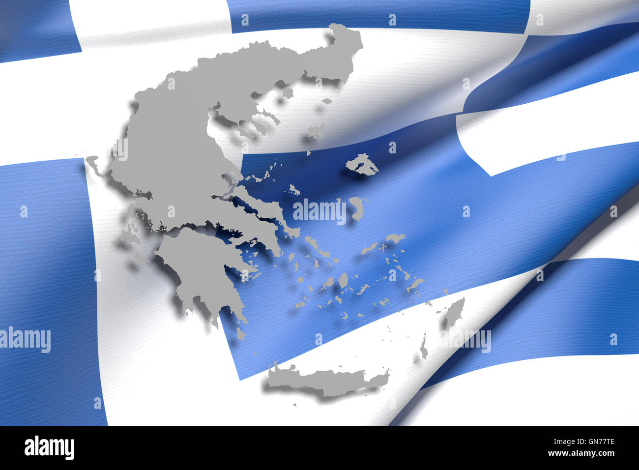 3d rendering of Greece map and flag on background Stock Photo - Alamy