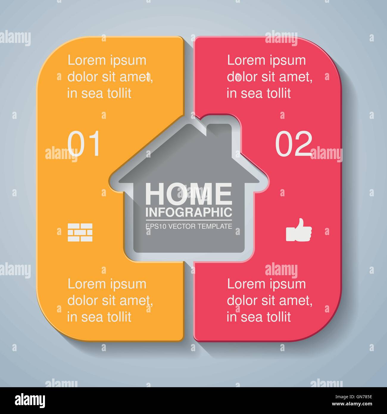 Vector infographic template, home, two options Stock Vector Image & Art ...