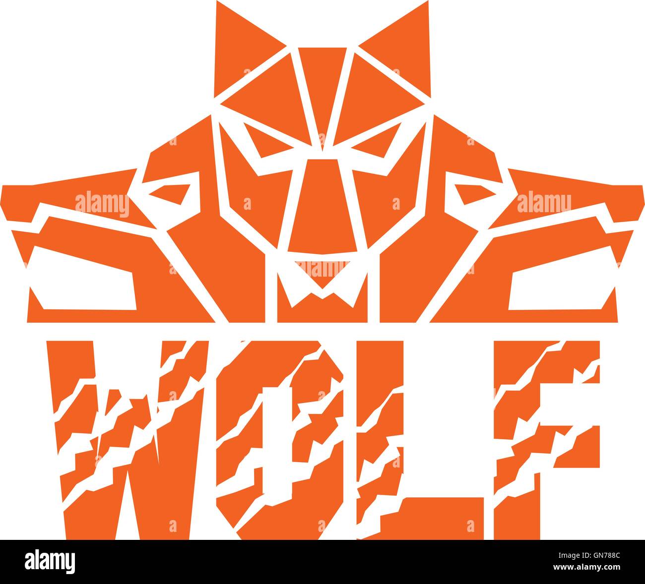 Wolf front view hi-res stock photography and images - Alamy