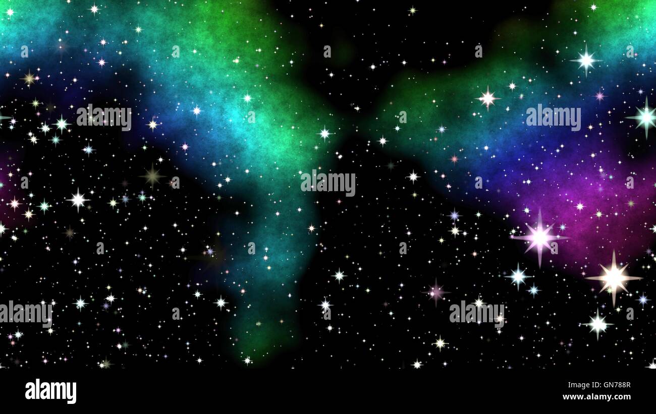 Colored nebula on night sky with shinning stars Stock Photo - Alamy
