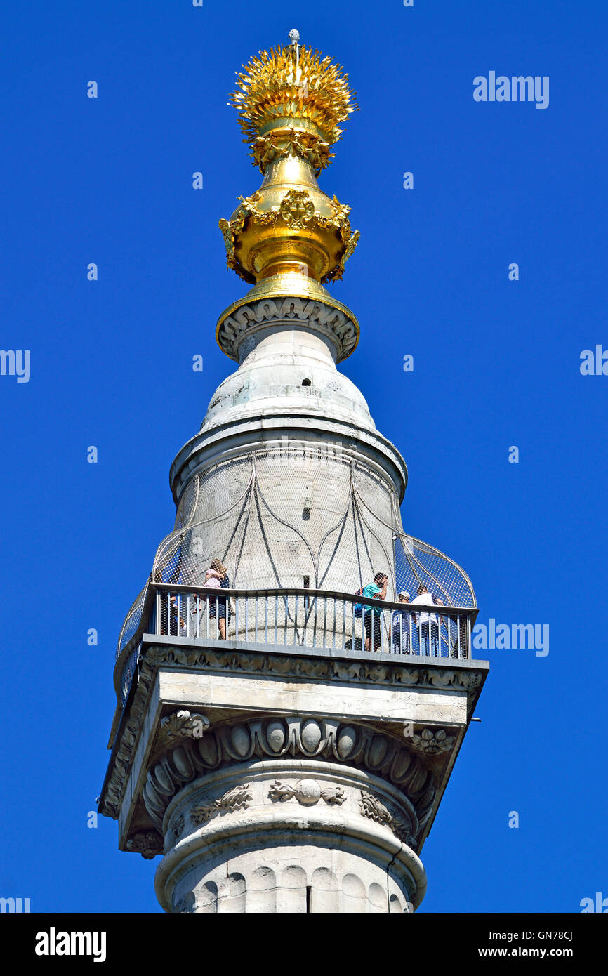 London, England, UK. Monument to the Great Fire of London (Sir ...