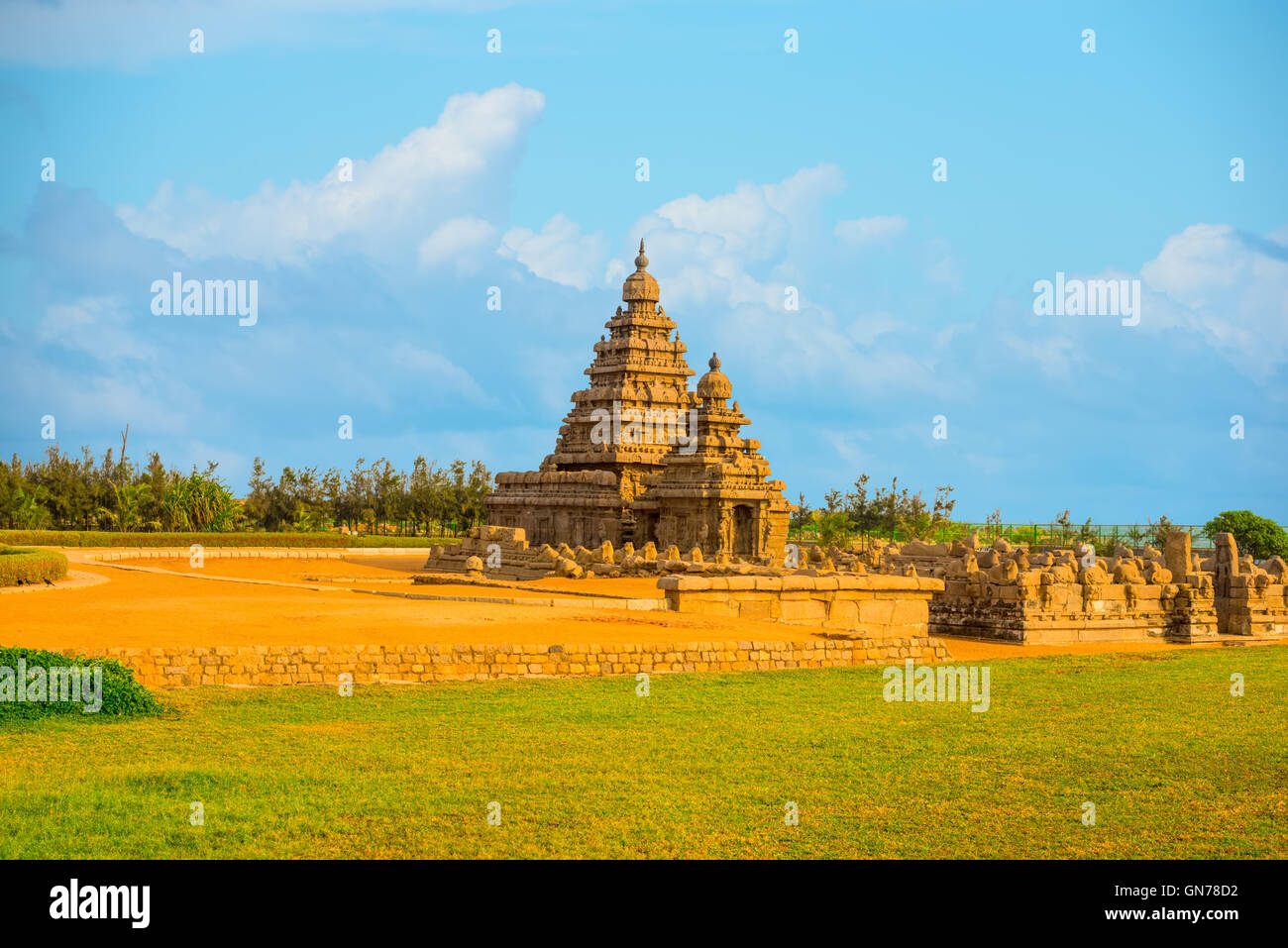 beautiful landscape of ancient monolithic famous Shore Temple near ...