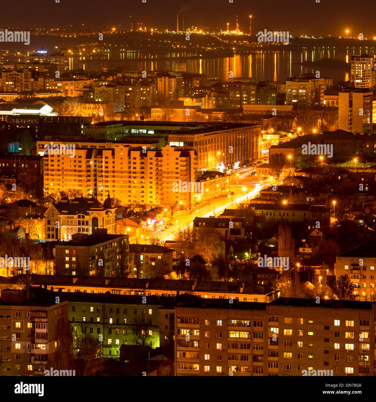 Nightlife russia evening city saratov hi-res stock photography and ...