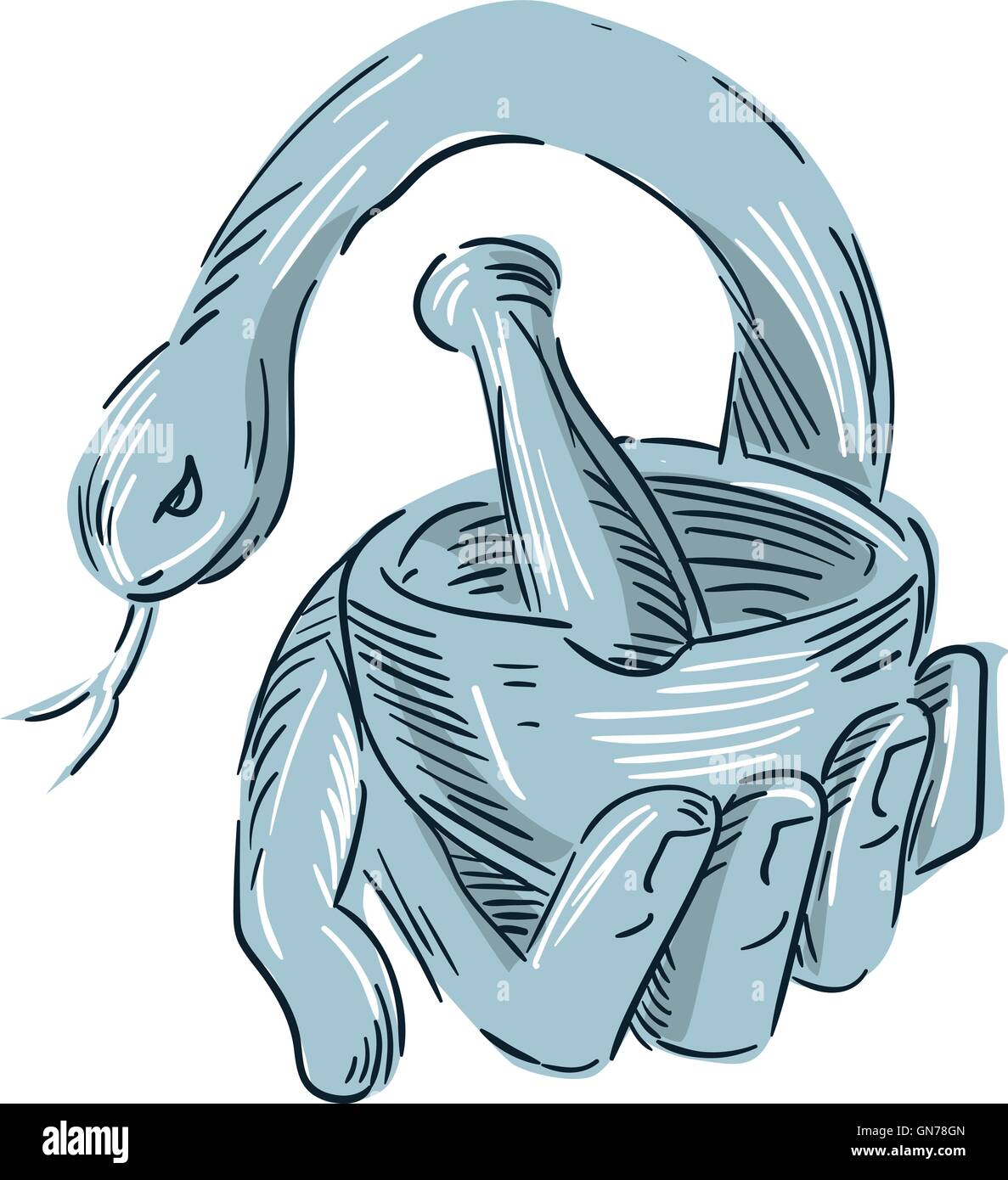 Hand holding snake Stock Vector Images - Alamy