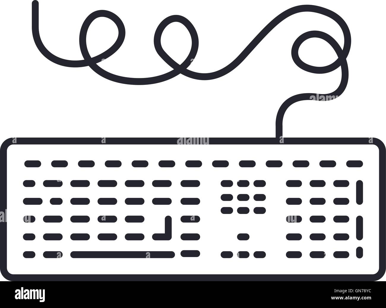 keyboard computer isolated icon Stock Vector Image & Art - Alamy