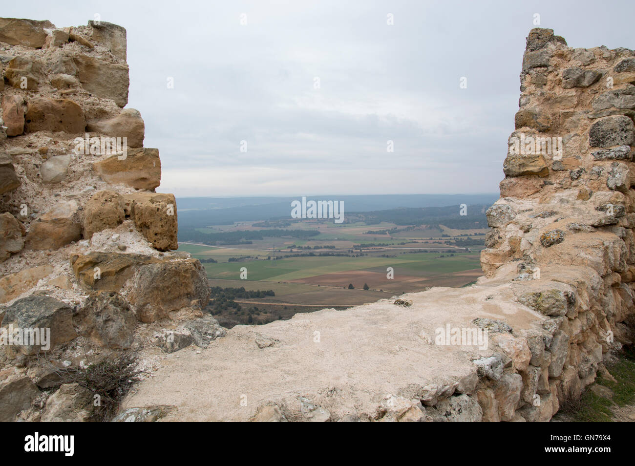Landscape from the castle of Gormaz Stock Photo - Alamy