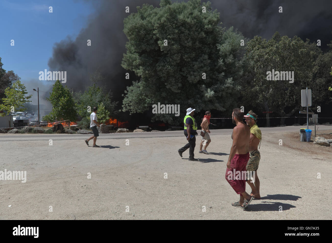 Image captured the day of the fire that occurred at the car park of the ...