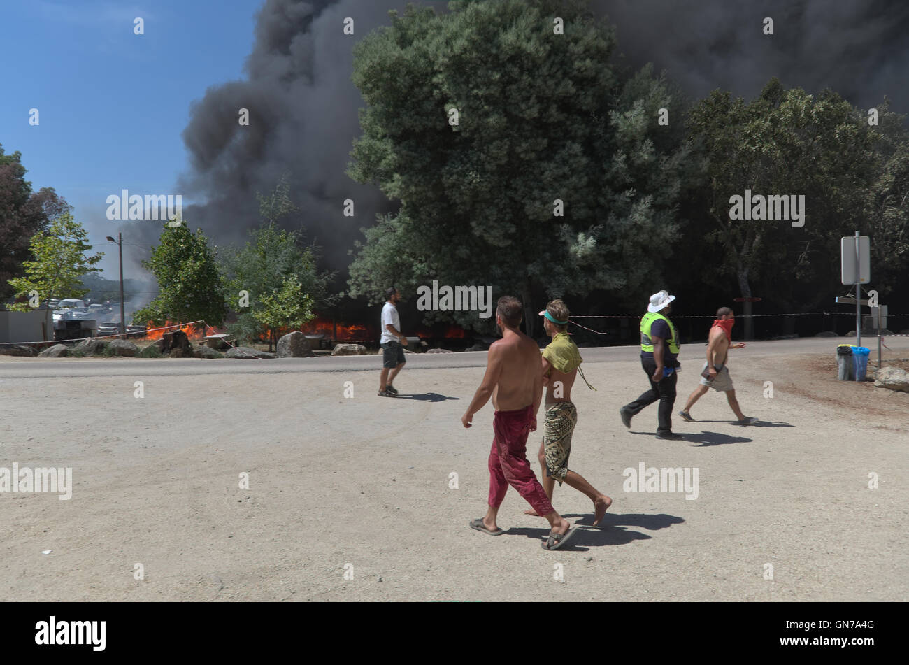 Image captured the day of the fire that occurred at the car park of the ...