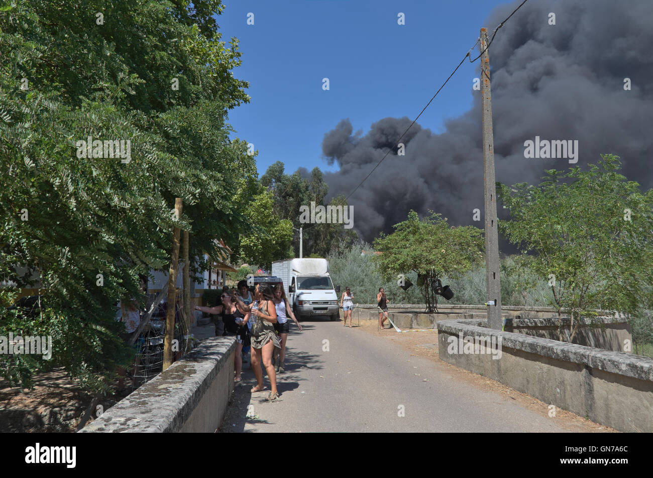 Image captured the day of the fire that occurred at the car park of the ...